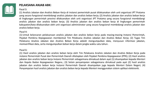 BIMTEK ANALISIS JABATAN DAN ANALISIS BEBAN KERJA (ABK) ASN | PPTX