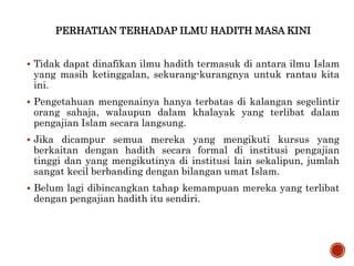 1. Definisi Hadith dalam subject Ulum Hadith | PPTX