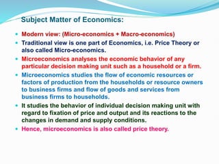 Introduction and definitions of Economics | PPTX