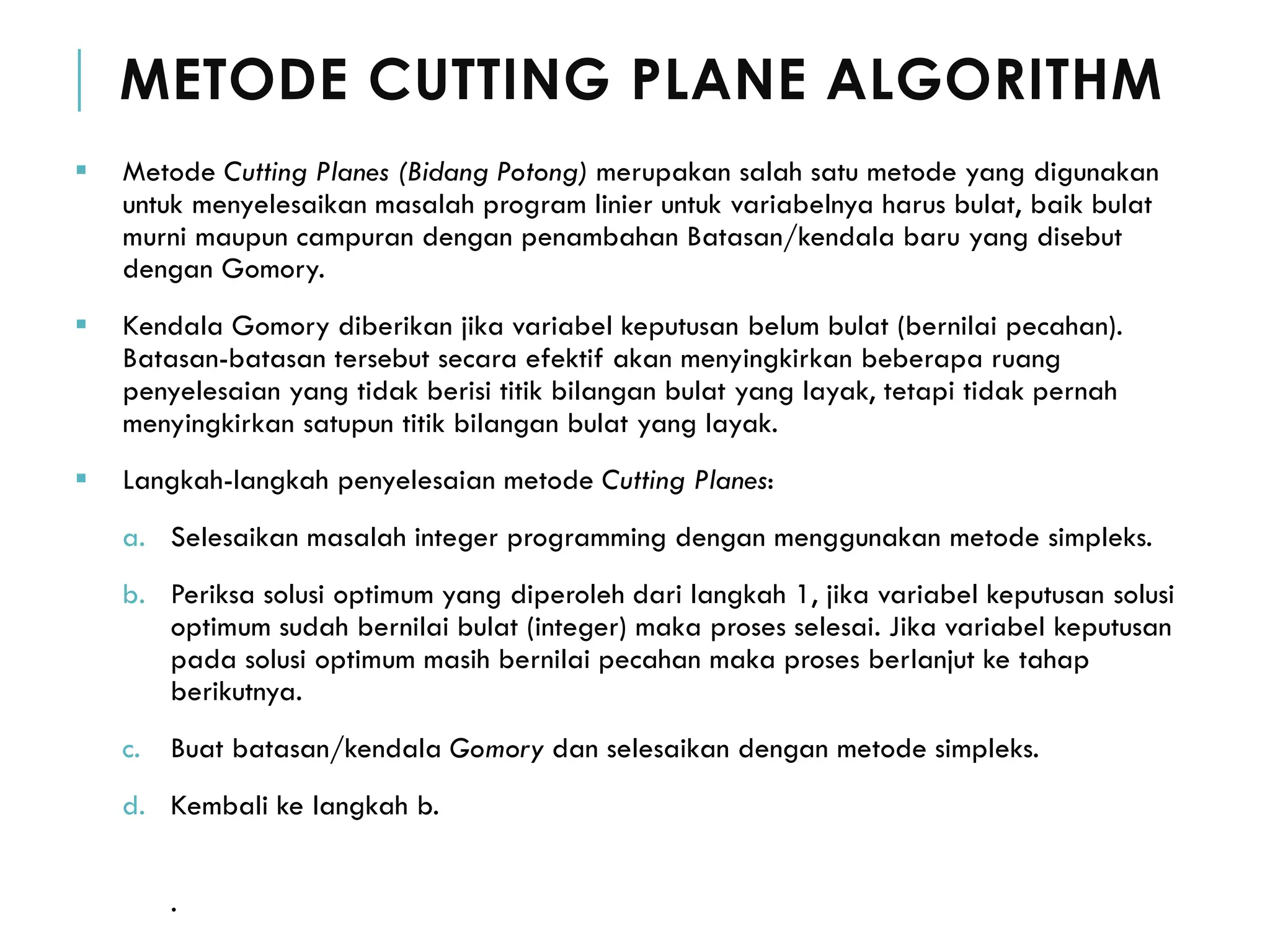 Riset Operasional Linier Programing Bilangan Bulat | PDF