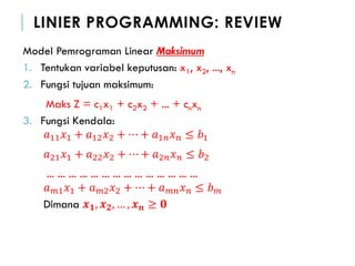 Riset Operasional Linier Programing Bilangan Bulat | PDF