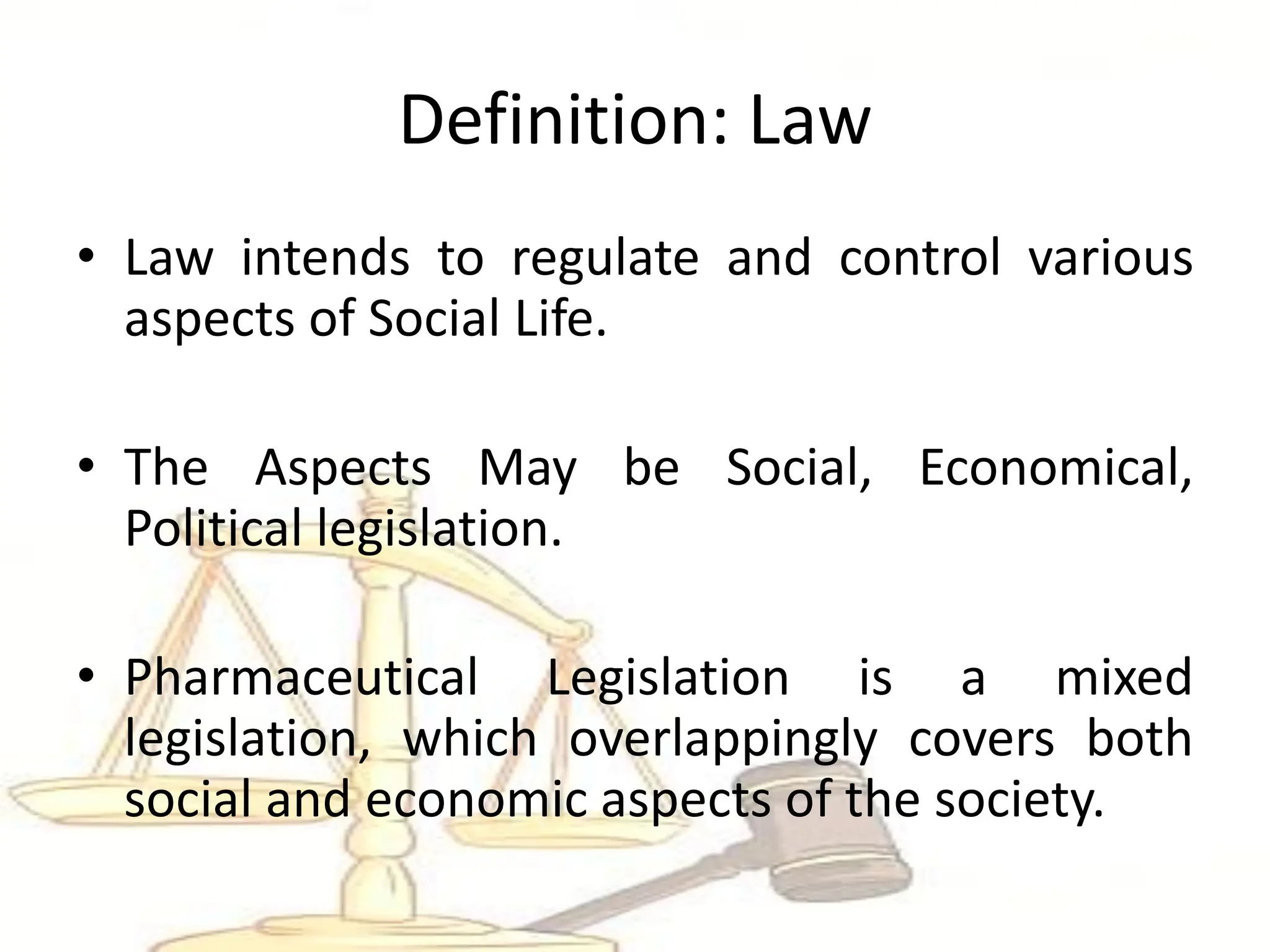 General Principles of Law, History and various Acts related to Drugs ...