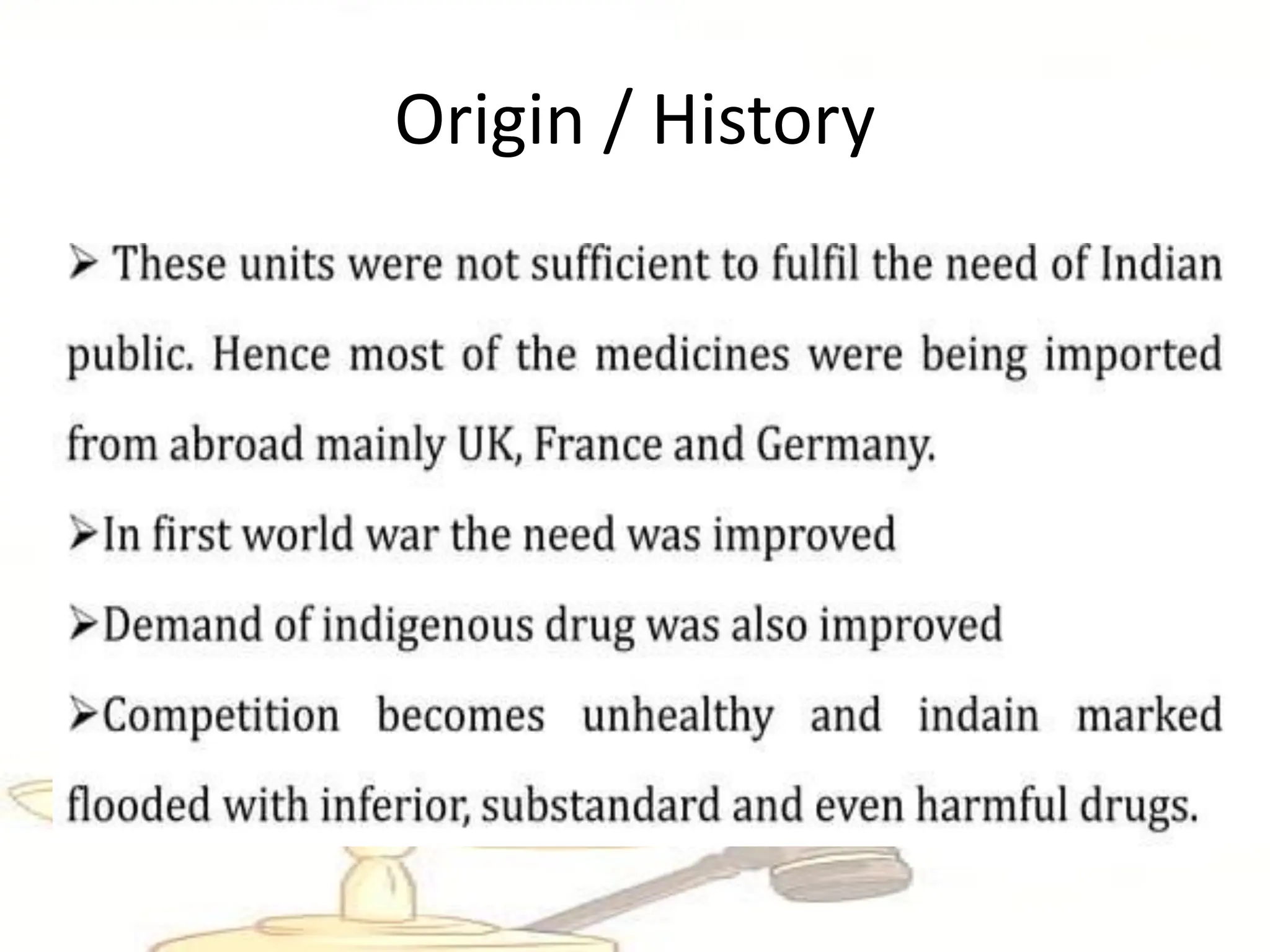 General Principles of Law, History and various Acts related to Drugs ...