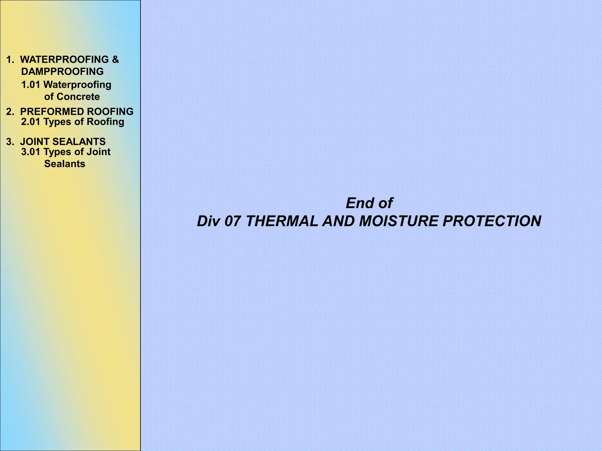 0001 Waterproofing and Damp-proofing.ppt