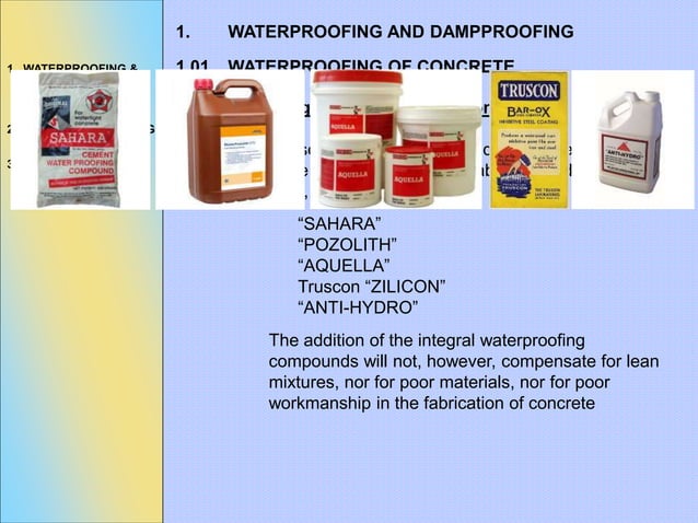 0001 Waterproofing and Damp-proofing.ppt