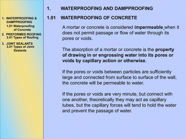 0001 Waterproofing and Damp-proofing.ppt