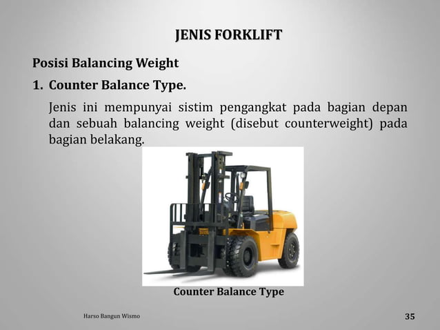 1. Pengetahuan Dasar Forklift dan Dasar dasar pengoperasian | PPT