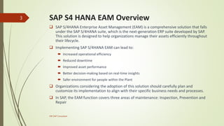 SAP EAM S4 HANA EAM Overview Slide Decks | PPTX
