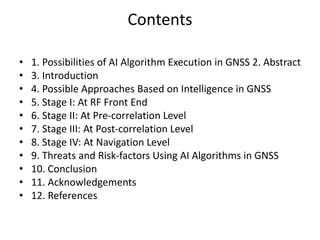 1.Possibilities of AI Algorithm Execution in GNSS.pptx | Free Download