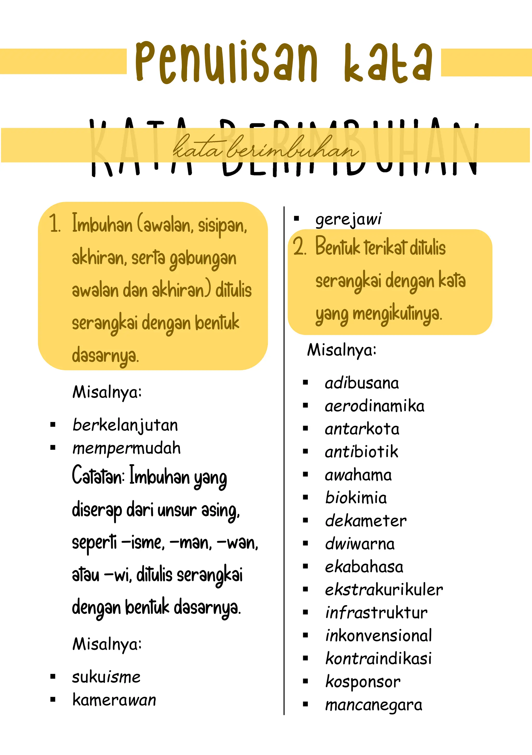 Kata Berimbuhan untuk materi SNBT kata berimbuhan | PDF