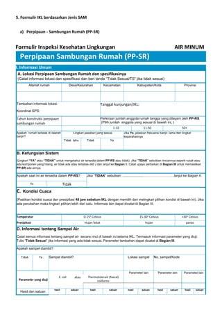 FORMAT SUMUR GALI PUSKESMAS BELINYU KABUPATEN BANGKA | PDF
