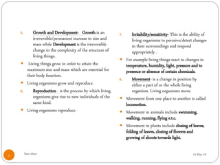 1. Introductin to biology meant for form 1, grade 9 | PDF