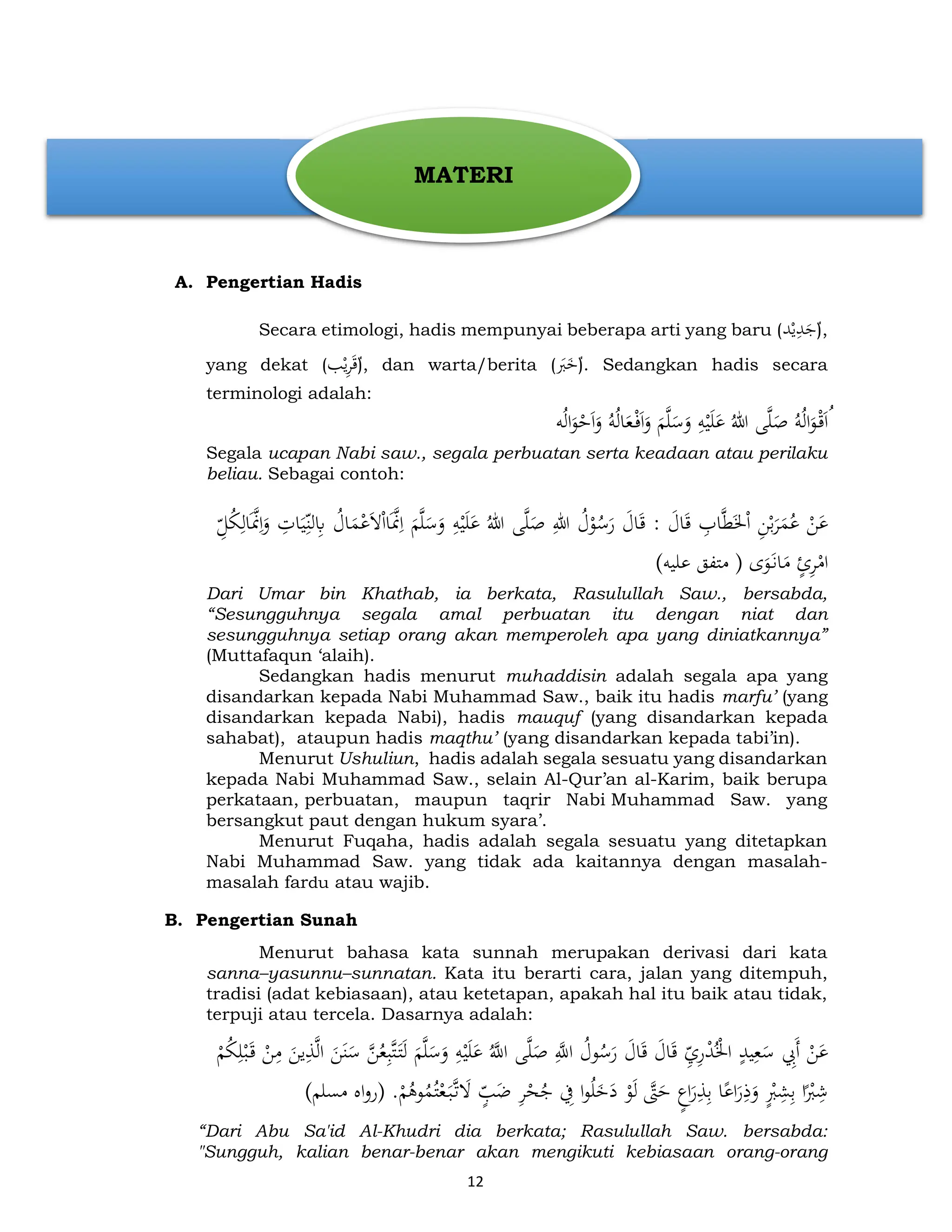 1. Modul Ajar Al Qur'an Hadis MA Kelas X.pdf