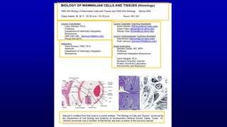 1. Course Overview of histology and direction ppt | PPTX