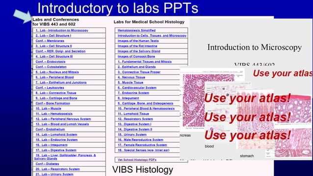 1. Course Overview of histology and direction ppt | PPT