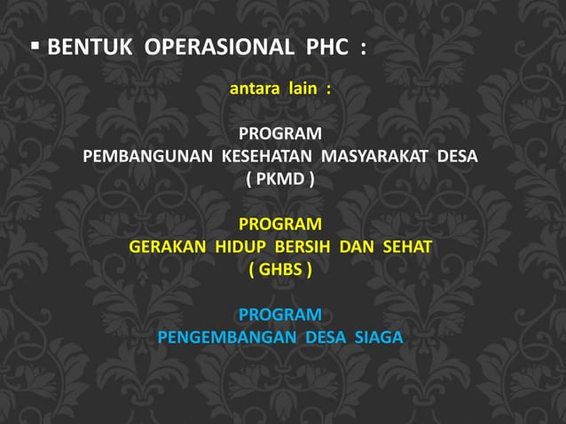Seputar Primary Health Care Untuk Manusia | PPT