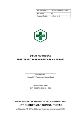 1. 3.1. EP 4 SK Kepala Puskesmas tentang penetapan tahapan mencapai ...