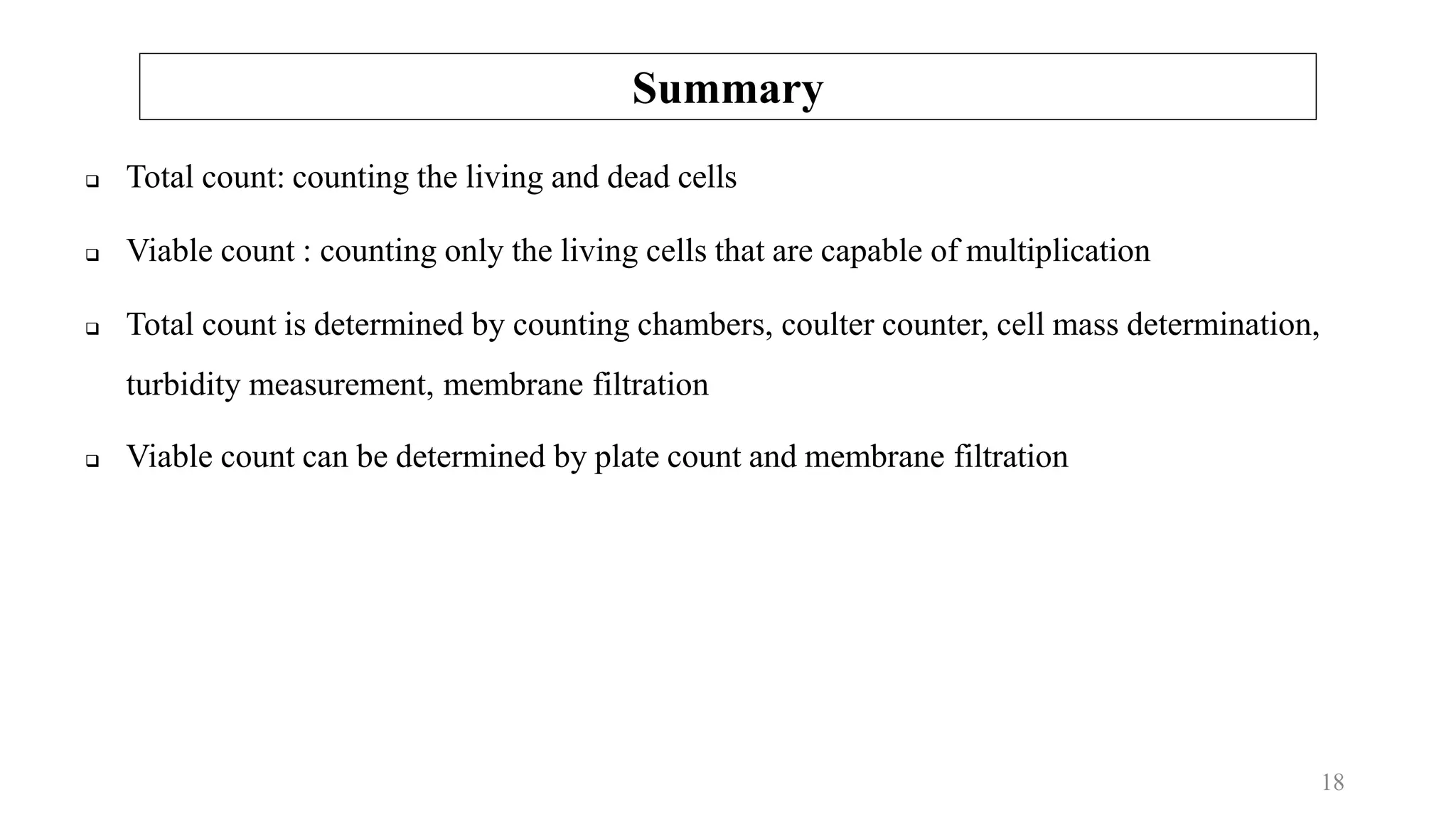 Quantitative Measurement Of Bacterial Growth Total And Viable Count Pptx