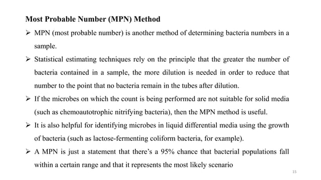 Quantitative Measurement Of Bacterial Growth Total And Viable Count Pptx