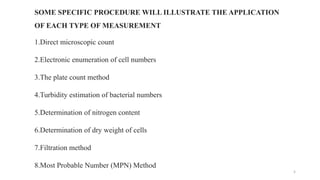 Quantitative measurement of bacterial growth(total and viable count).pptx