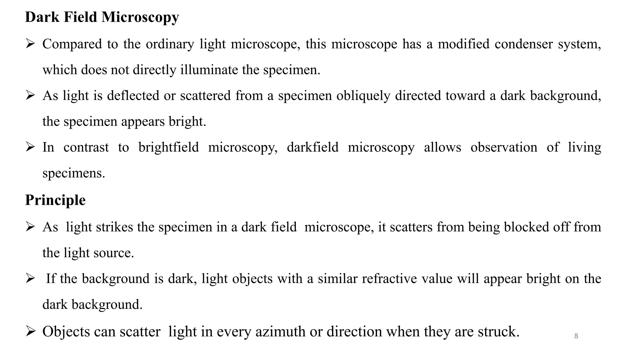 Phase Contrast Microscopy, Dark Field Microscopy and Electron ...