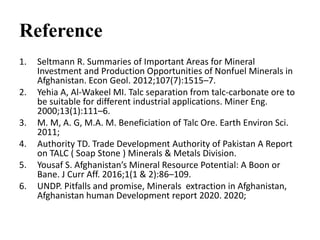 Project Presentation is about talc processing and | PPTX