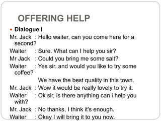 Expression Asking and Offering for Help. | PPT