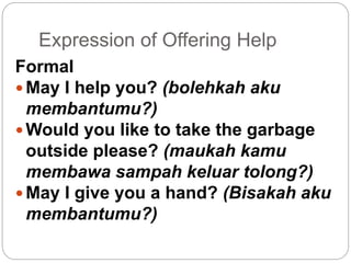 Expression Asking and Offering for Help. | PPT