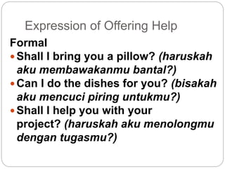 Expression Asking and Offering for Help. | PPT