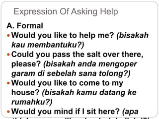 Expression Asking and Offering for Help. | PPT