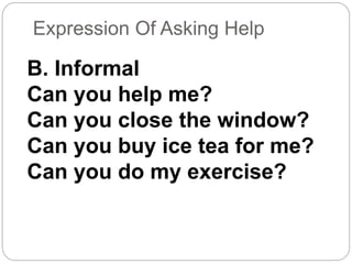 Expression Asking and Offering for Help. | PPT