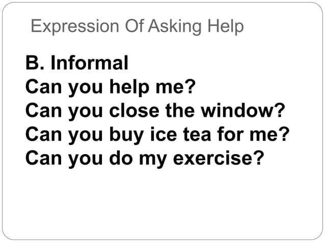 Expression Asking and Offering for Help. | PPT