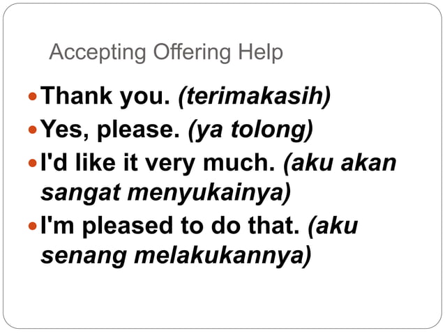 Expression Asking and Offering for Help. | PPT