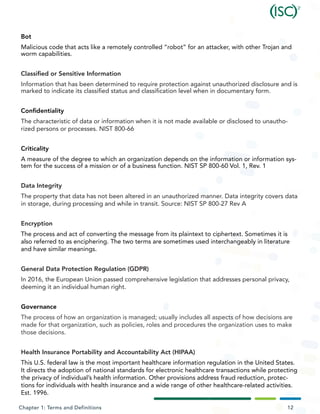 certified cybersecurity chapter 1 for domain 1 | PDF