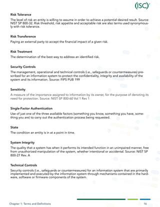 certified cybersecurity chapter 1 for domain 1 | PDF