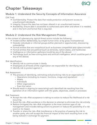 certified cybersecurity chapter 1 for domain 1 | PDF