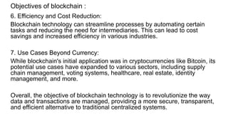 1.Introduction to Blockchain Technology.pptx | Technology Industry ...