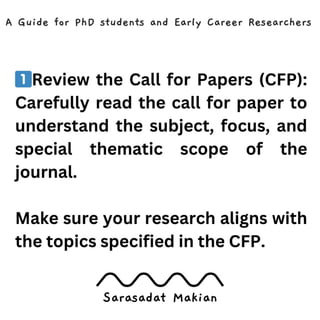 A step by step guide on how to respond to a call for papers for journal ...
