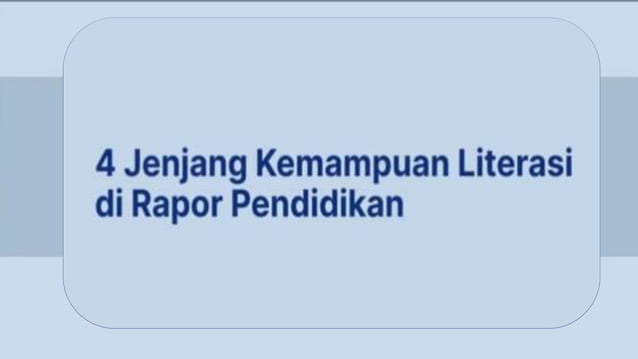 MENGENAL LITERASI MENGENAL LITERASI MENGENAL LITERASI MENGENAL LITERASI ...