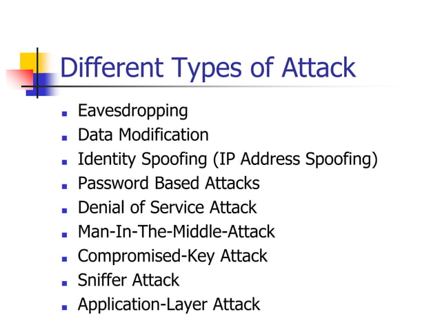 Types of attacks Types of attacks Types of attacks Types of attacks Types of attacks | PPT
