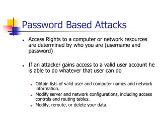 Types of attacks Types of attacks Types of attacks Types of attacks ...