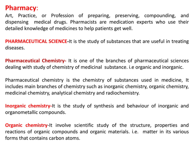 Introduction to Pharmaceutical Chemistry.ppt | Pharmaceutical Industry ...