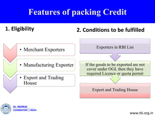 1. Pre Shipment Finance and types of pre shipment finance .pptx