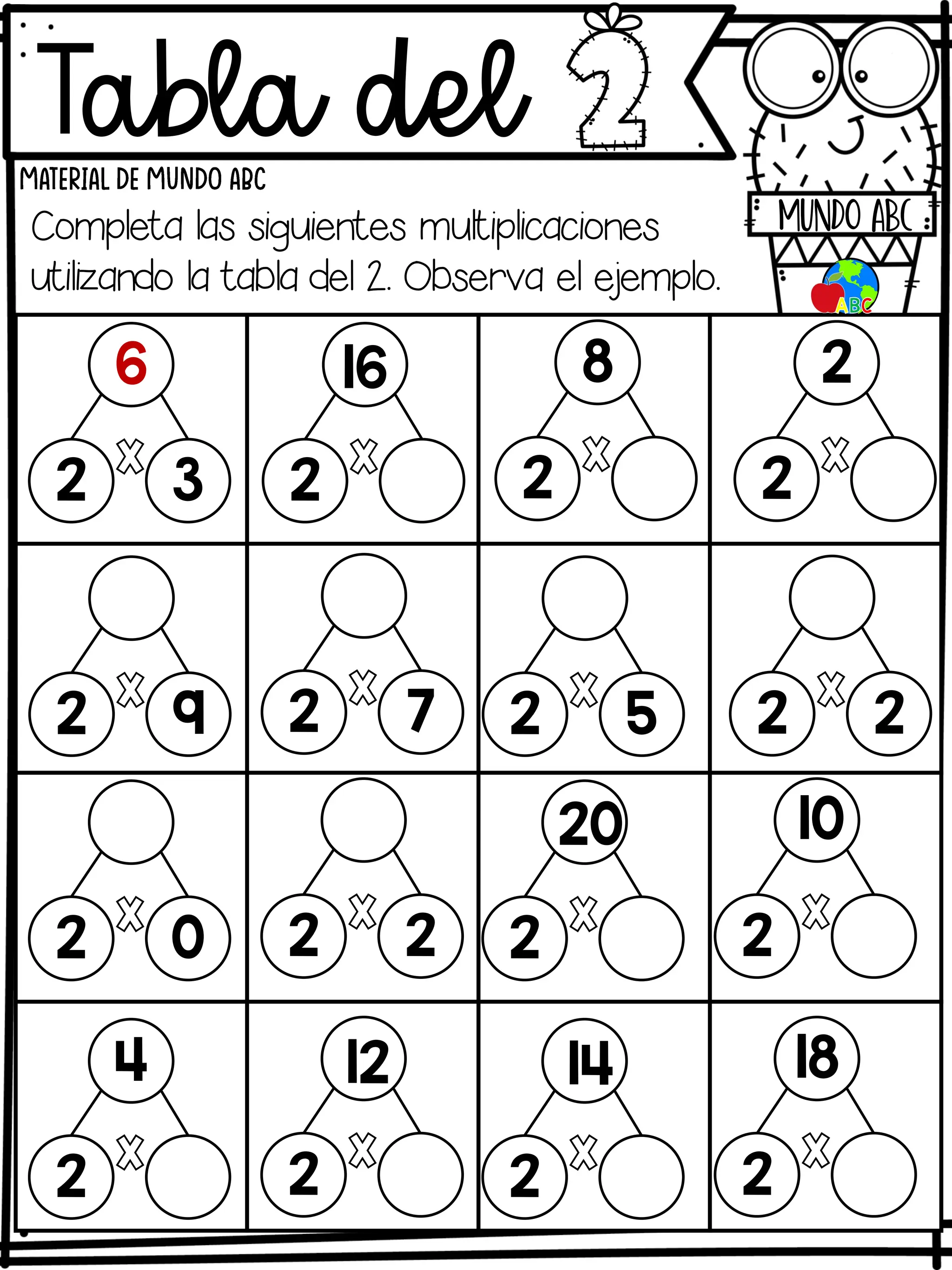 Worksheets Tablas De Multiplicar