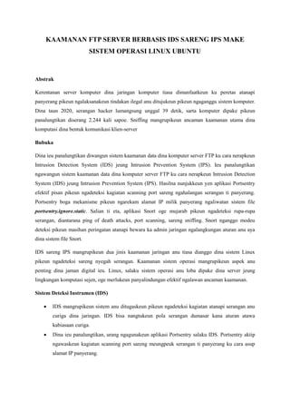 1.KEAMANAN FTP SERVER BERBASISKAN IDS DAN IPS MENGGUNAKAN SISTEM ...