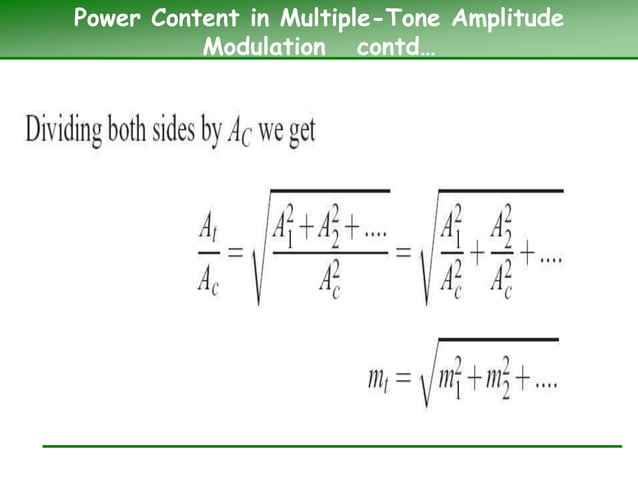 .Amplitude Modulation and Problems in AM | PPT