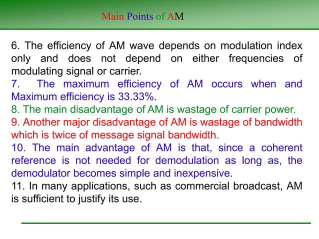 .Amplitude Modulation and Problems in AM | PPT