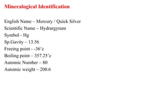 Parada(Mercury)- Rasa dravya Parichaya -NCISM syllabus | PPTX