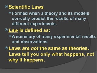 1. Scientific Models (Tools to make or show a miniature of something ...