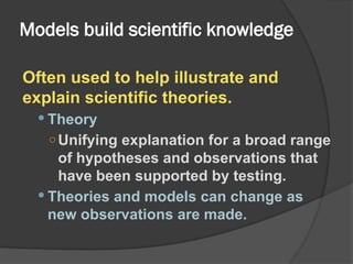 1. Scientific Models (Tools to make or show a miniature of something ...